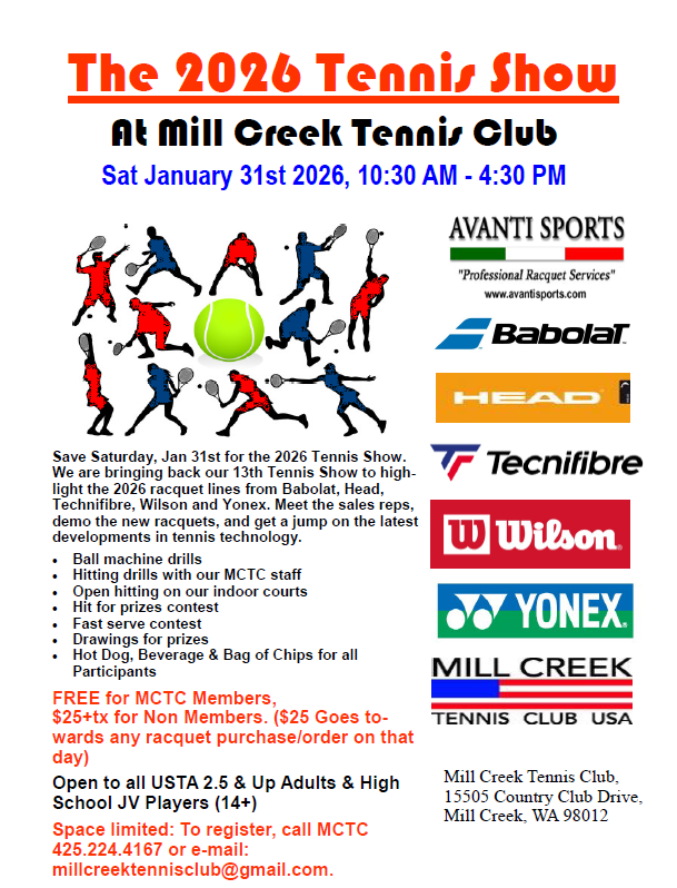 2026 Tennis Show - Mill Creek Tennis Club